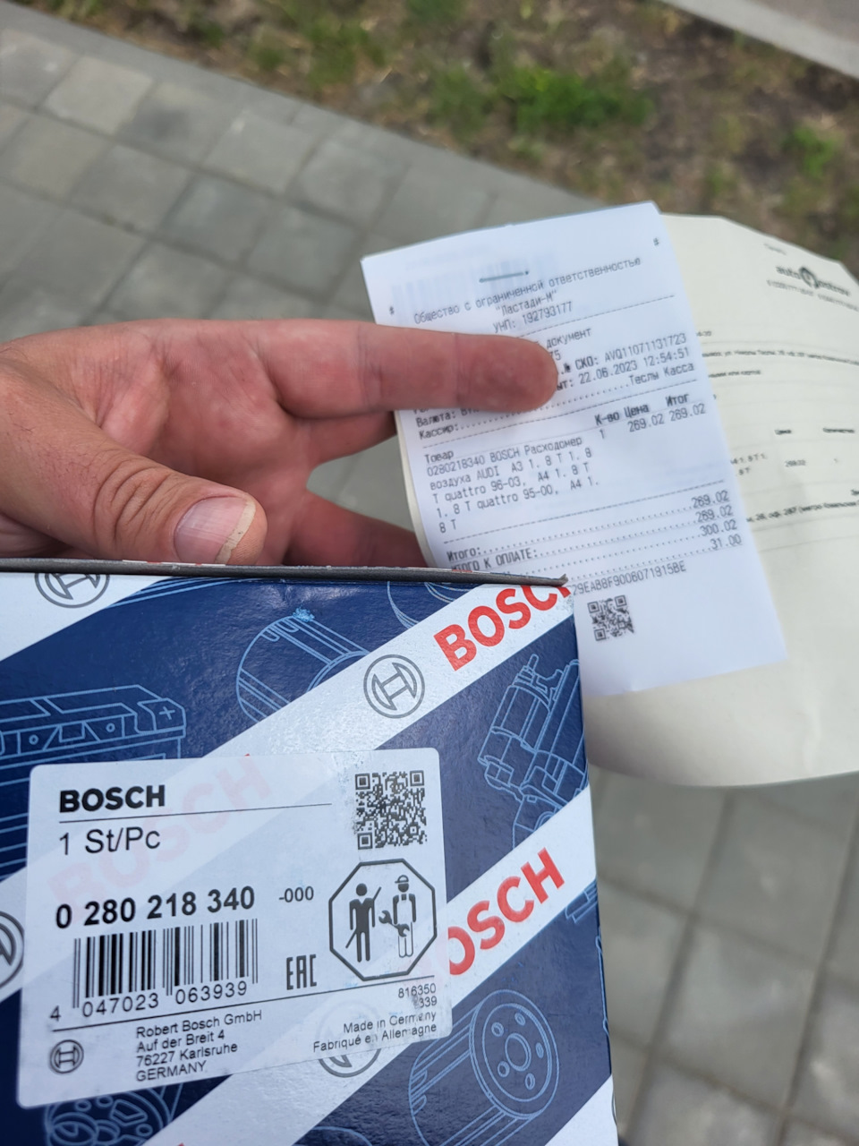 0280218340 Датчик массового расхода воздуха для VW Golf, Audi A4, Skoda ...