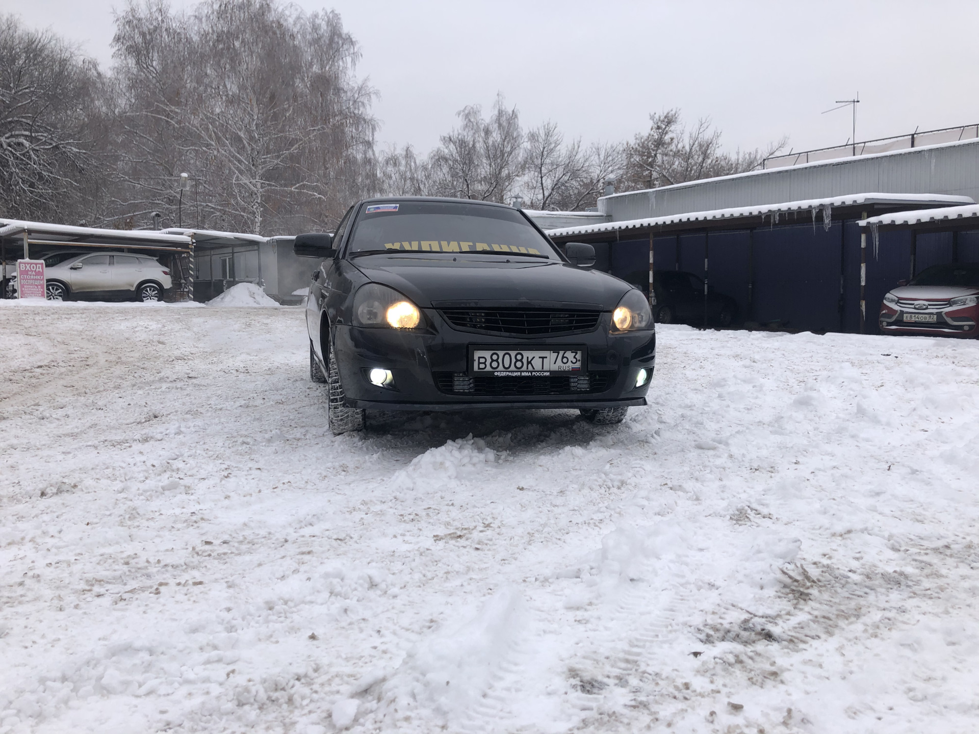 Губа на приору — Lada Приора хэтчбек, 1,6 л, 2008 года | своими руками ...