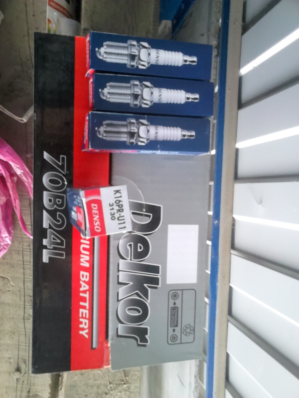 Вынужденные обновки Delkor 70b24l и Denso k16pr-u11 — Honda Civic (6G), 1,5 л, 1998 года ...