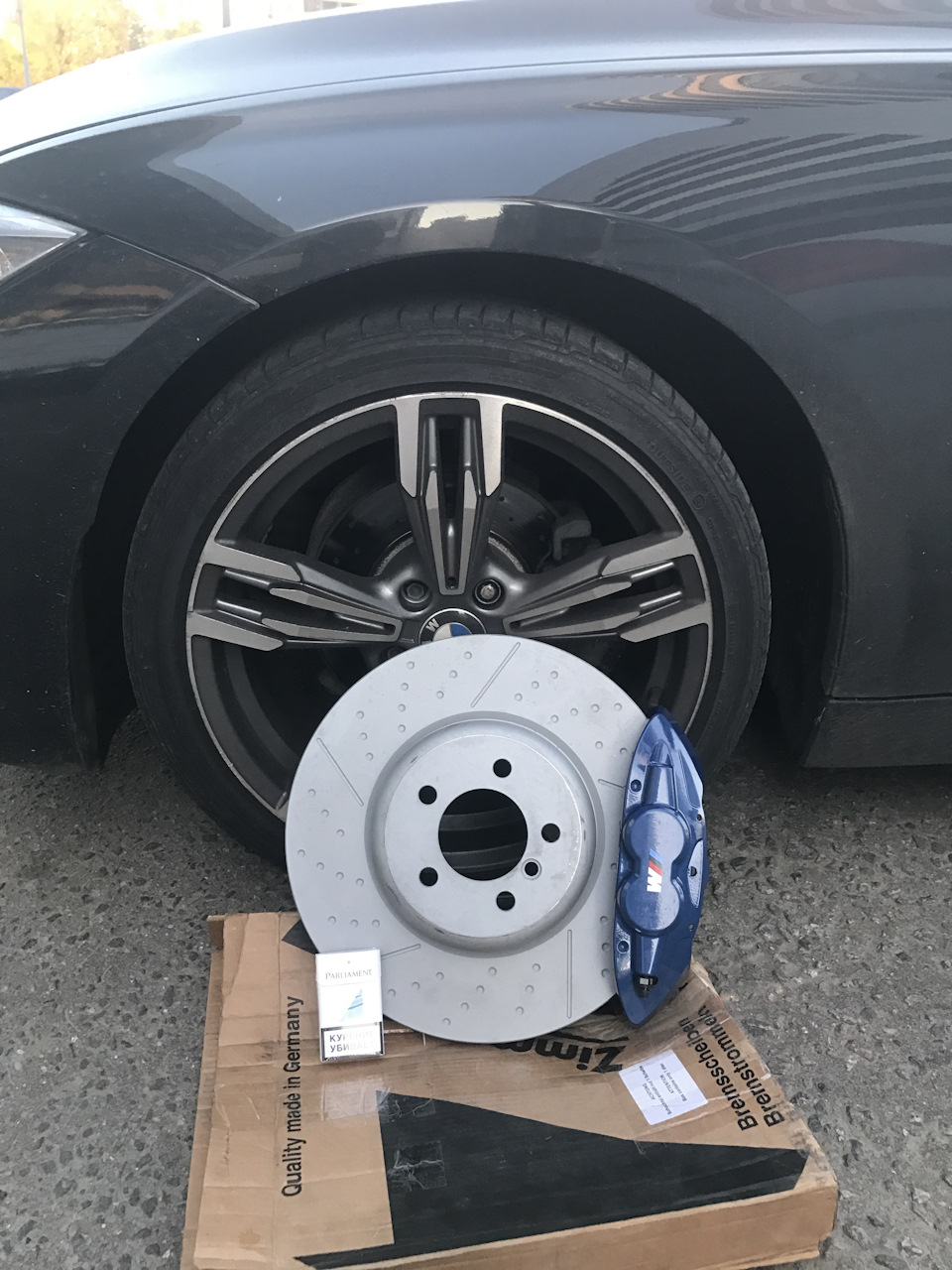 Наконец то тормоза и привет 370мм — BMW 3 series (F30), 2 л, 2014 года ...