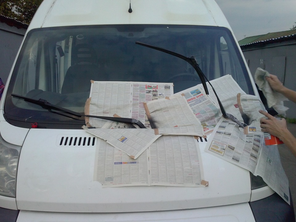 Красим поводки дворников — Peugeot Boxer (2G), 2,2 л, 2008 года ...