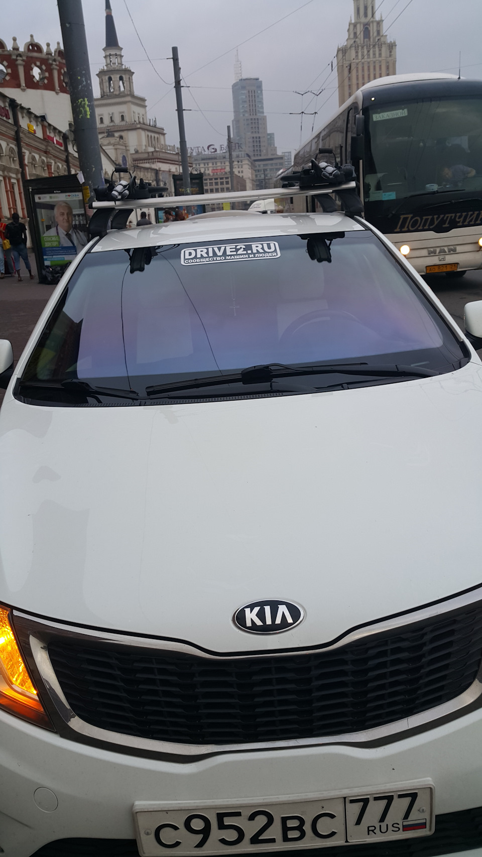Атермальная пленка на лобовое стекло. — KIA Rio (3G), 1,6 л, 2014 года ...