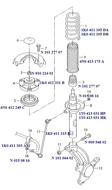 N10127707 Болт (M8х26) / VAG | Запчасти на DRIVE2