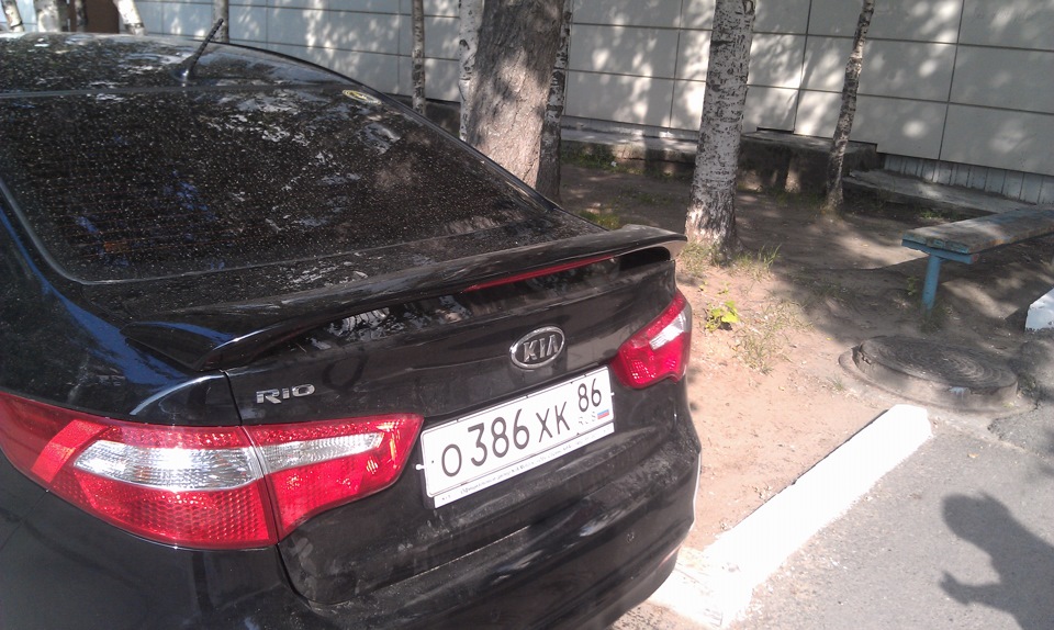 Спойлер — KIA Rio (3G), 1,6 л, 2012 года | стайлинг | DRIVE2