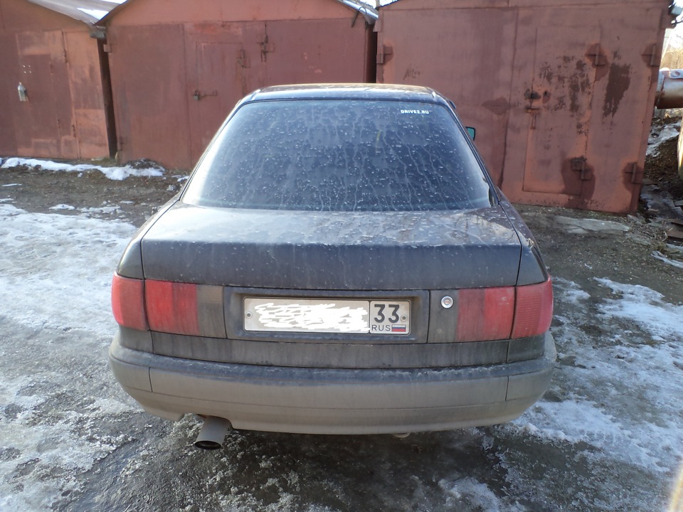 Мойка после того как КАМАЗ окатил грязью — Audi 80 B4 2 л 1994