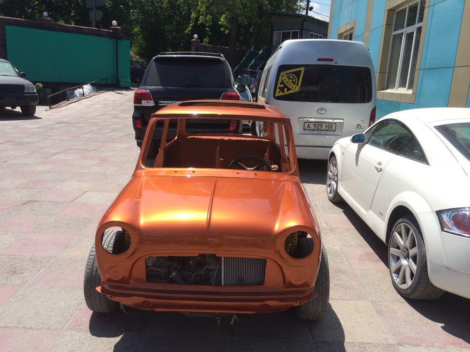 После покраски. — Rover Mini, 2 л, 1988 года | стайлинг | DRIVE2