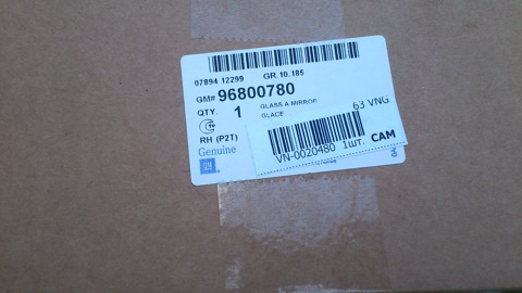 96800780 Стекло зеркала заднего обзора GM | Запчасти на DRIVE2