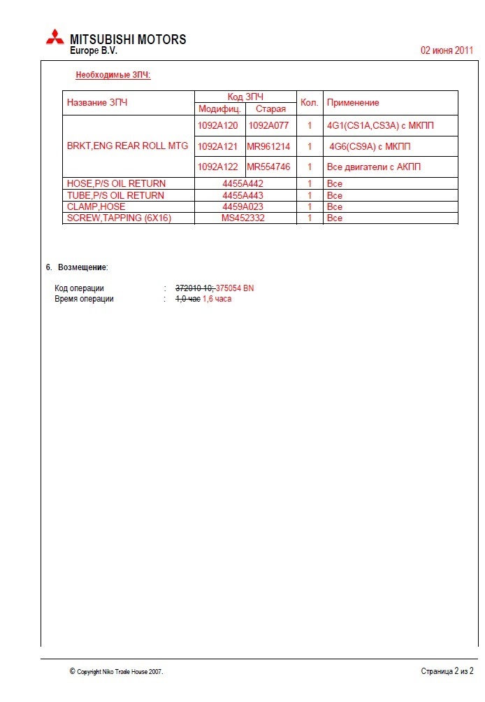 1092A077 Опора двигателя задняя Mitsubishi | Запчасти на DRIVE2