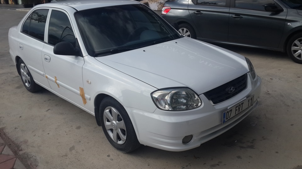 pokrasili — Hyundai Accent (2G), 1,3 л, 2006 года | фотография | DRIVE2