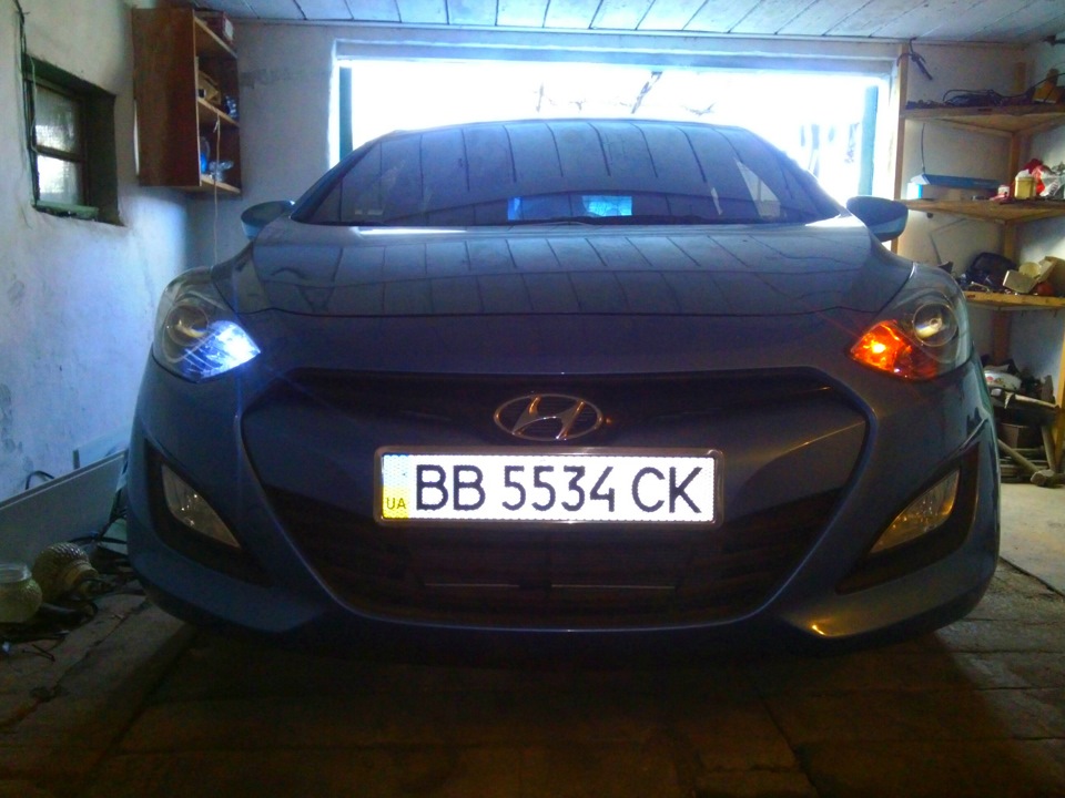 Желтые на синии — Hyundai i30 (2G), 1,6 л, 2013 года | стайлинг | DRIVE2
