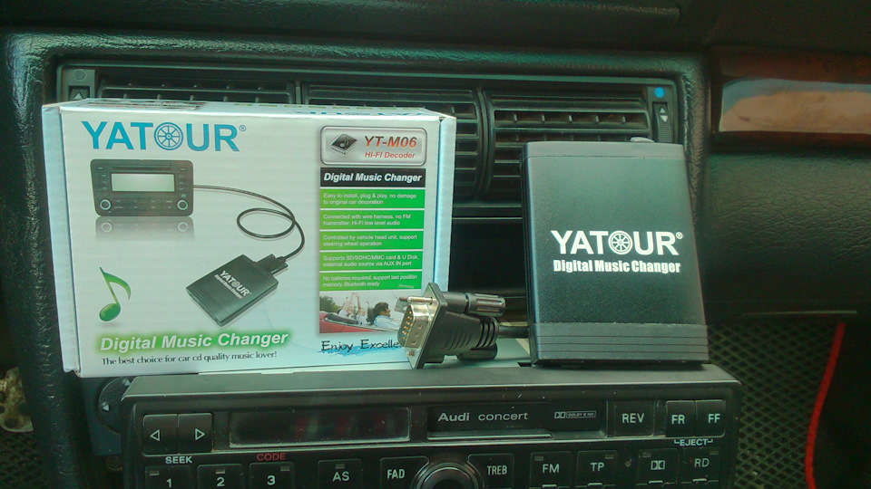 Yatour YT-M06 для Audi Concert. Расширяем возможности штатной магнитолы.(музыка ч.2) — Audi 100 ...