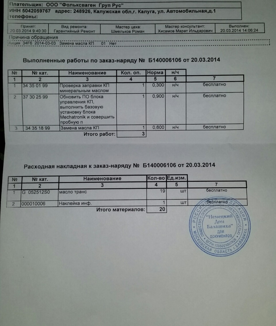 замена масла в DSG 7 СЕРВИСНАЯ АКЦИЯ — Volkswagen Jetta VI, 1,4 л, 2013 ...