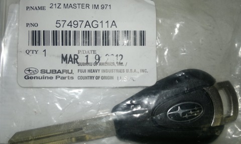 57497AG11A Ключ зажигания SUBARU | Запчасти на DRIVE2