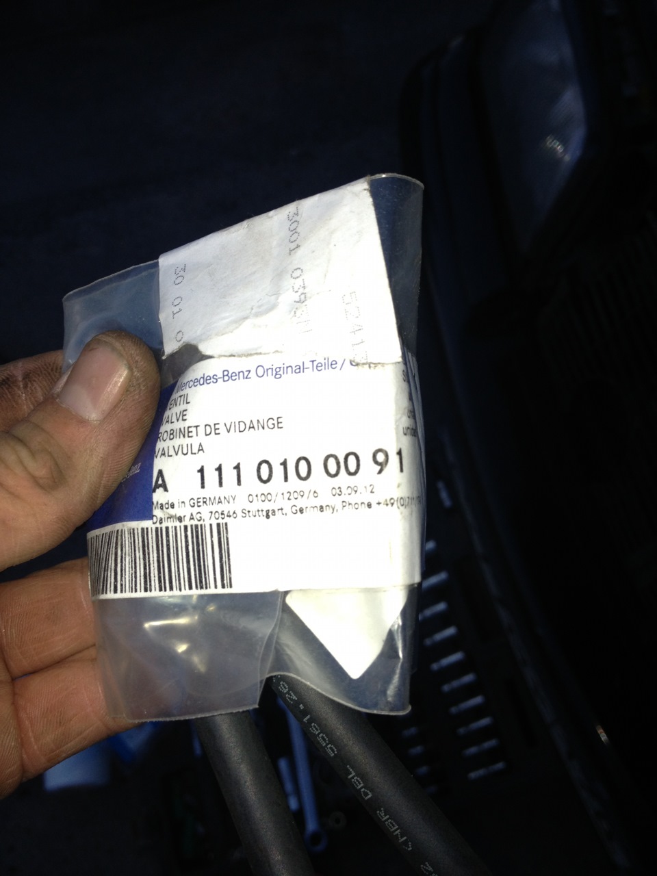 A1110100091 Клапан обратный. Mercedes | Запчасти на DRIVE2