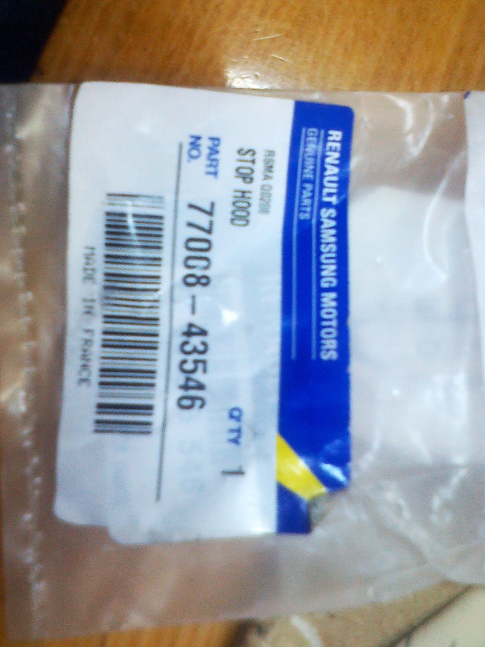 7700843546 Упор капота (рез) RENAULT | Запчасти на DRIVE2