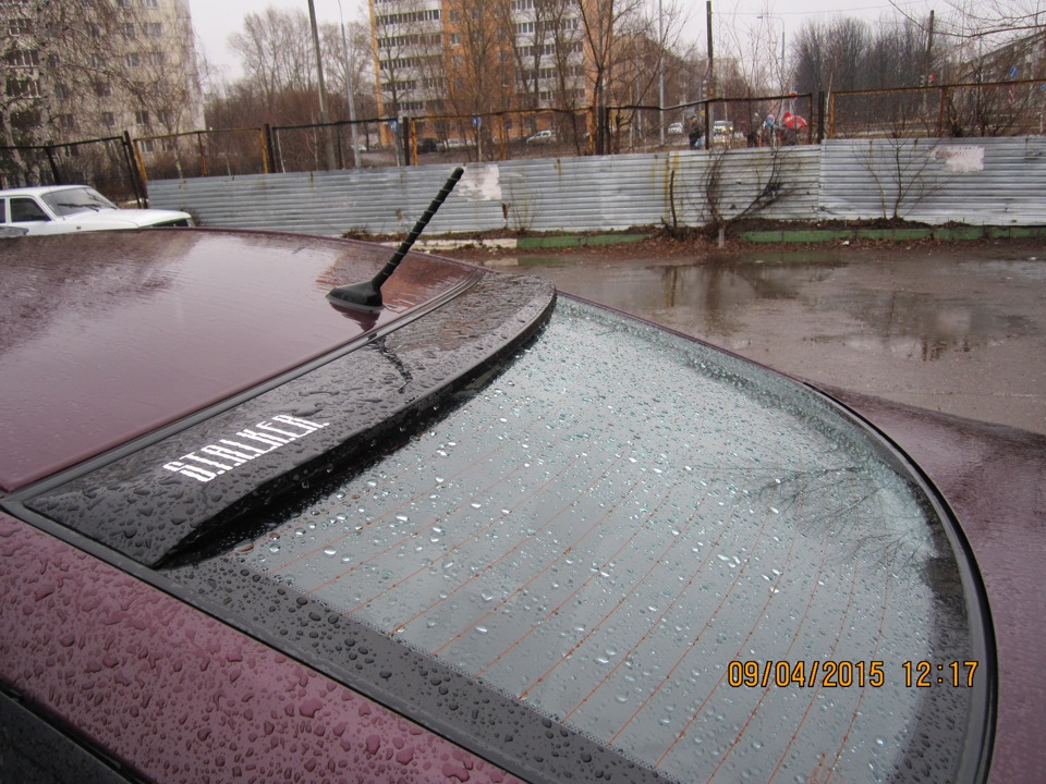 Спойлер на заднее стекло — Hyundai Solaris (1G), 1,4 л, 2012 года ...