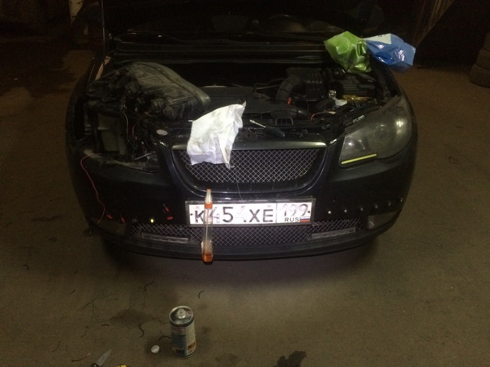 Линзованные ходовые огни — Hyundai Elantra (4G), 1,6 л, 2010 года ...