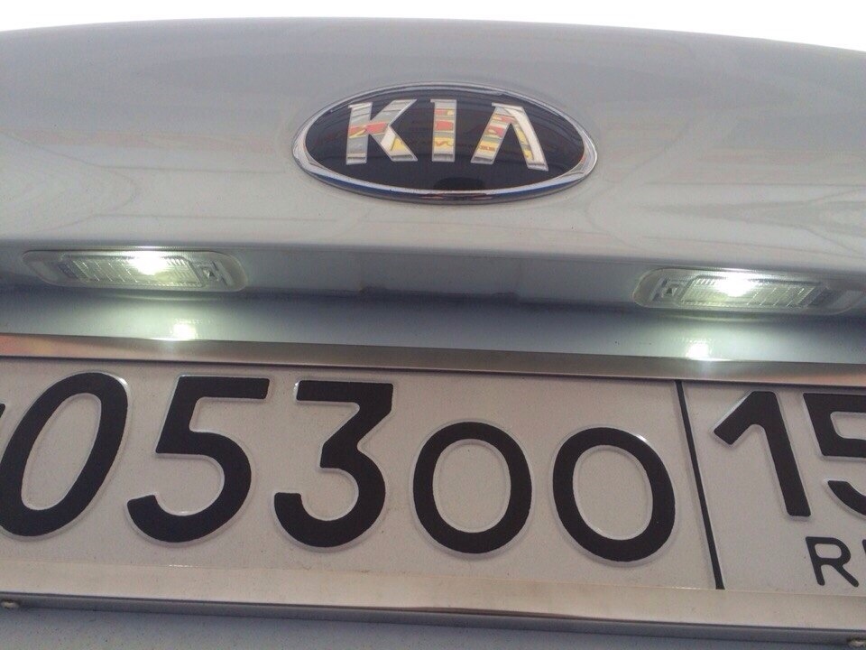 Светодиоды в подсветку номера — KIA Rio (3G), 1,4 л, 2014 года | тюнинг ...