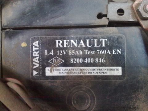 8200400846 Стартерная аккумуляторная батарея RENAULT | Запчасти на DRIVE2