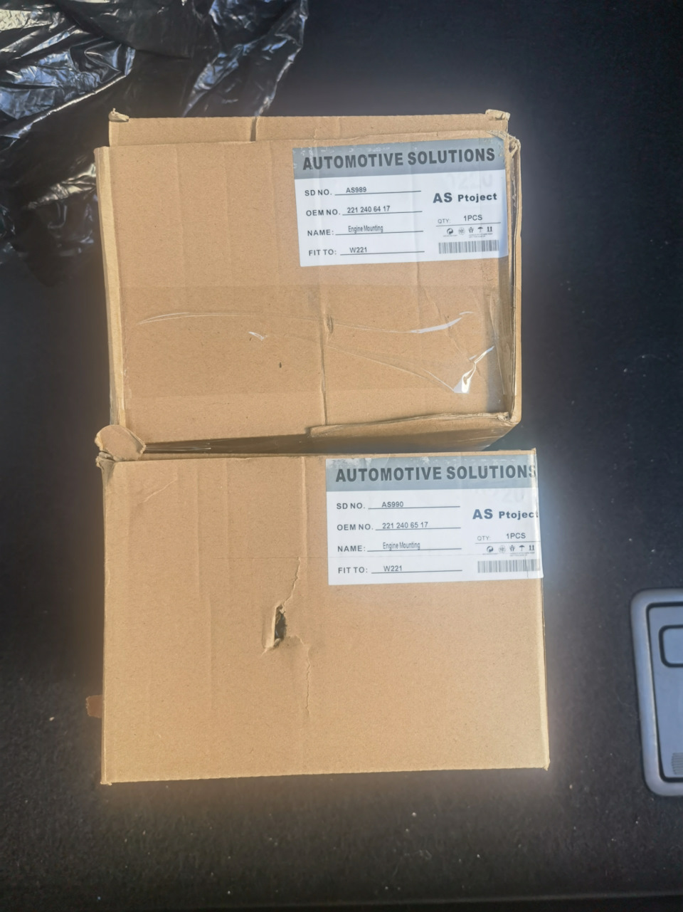 Замена передних подушек ДВС — Mercedes-Benz S-Class (W221), 4,7 л, 2012 ...