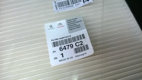 6479C2 Фильтр салона Peugeot Citroen | Запчасти на DRIVE2