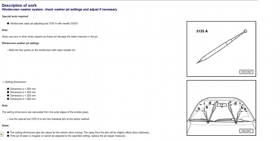 Правила настройки форсунок стеклоомывателя Audi Cabriolet — Audi Cabriolet B4 1 8 л 1997