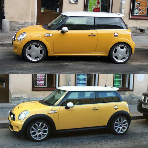 покраска пластика и освежил цвет. — MINI Cooper S Mk II, 1,6 л, 2007 года | стайлинг | DRIVE2