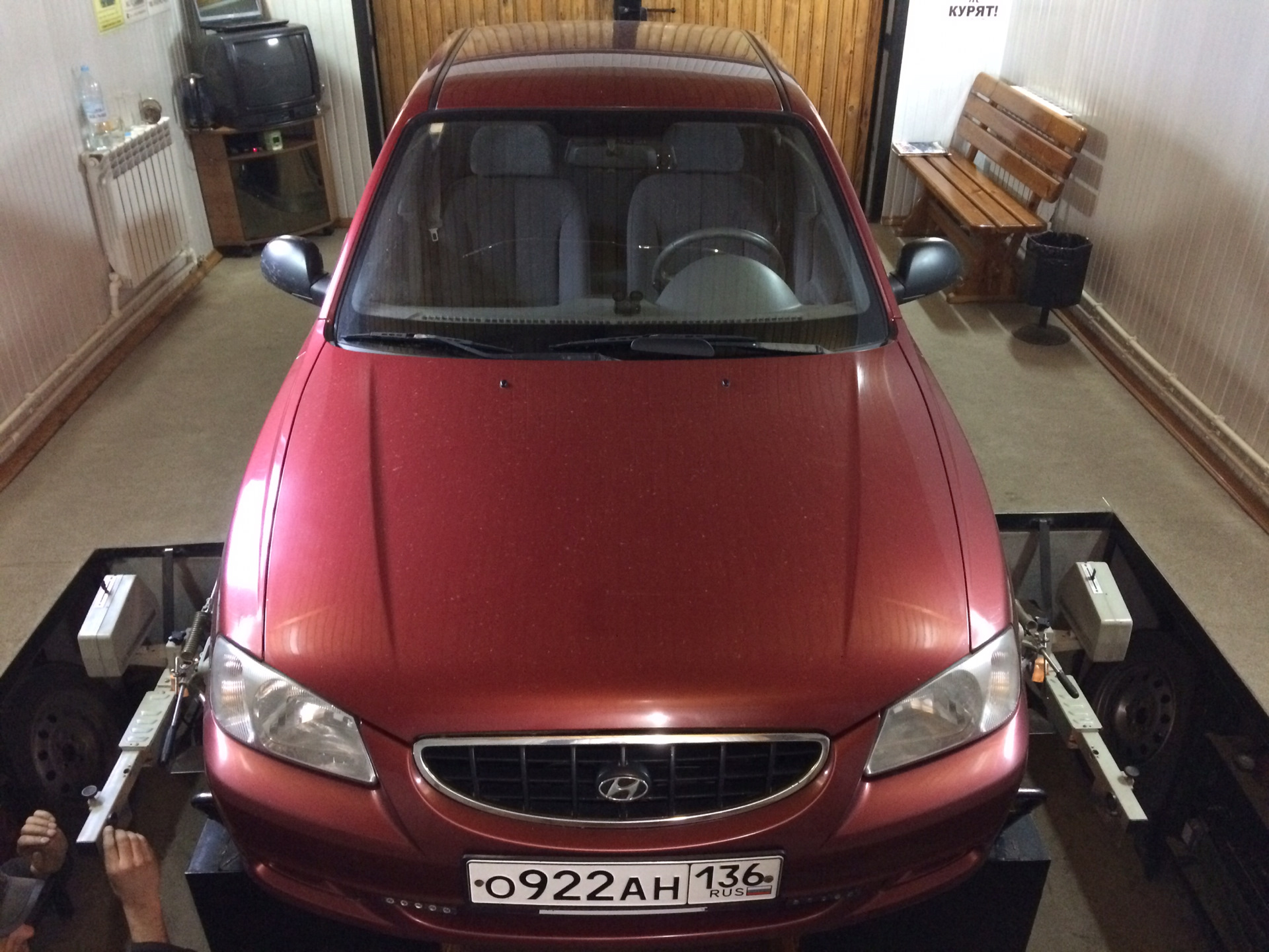 Схождение, проверка — Hyundai Accent (2G), 1,5 л, 2004 года | плановое ТО | DRIVE2