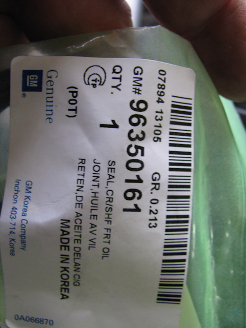 96350161 Сальник коленвала передний (30x42x8) / Chevrolet 1.4/1.6 97 ...