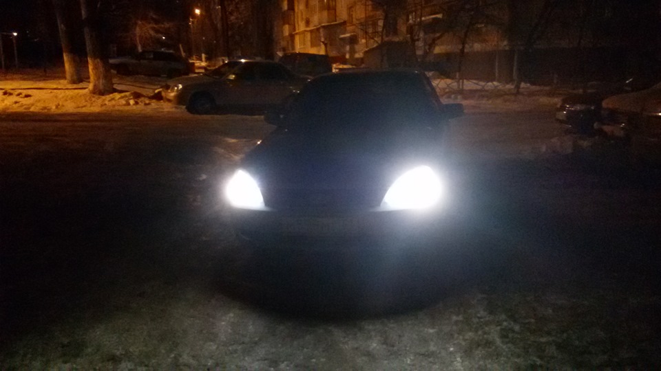 Ближний свет Osram Cool blue 4200k — Lada Приора седан, 1,6 л, 2010 ...