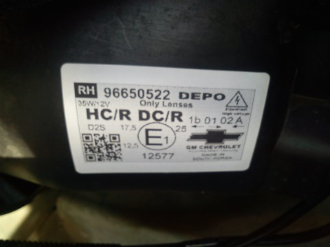 96650522 Фара правая / Chevrolet Aveo 06~ GM | Запчасти на DRIVE2