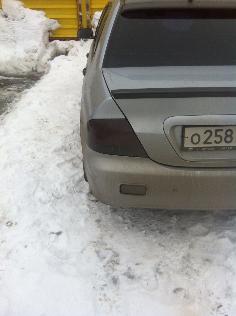 Пленка на задние фары — Mitsubishi Lancer IX, 1,6 л, 2005 года ...