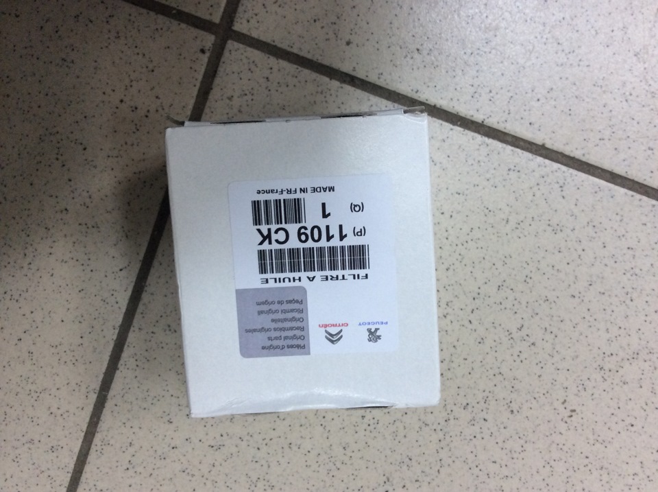 1109CK Фильтр масляный Peugeot Citroen | Запчасти на DRIVE2