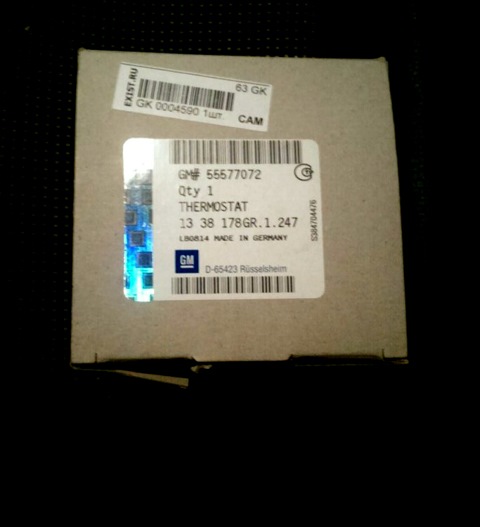 55577072 Термостат, охлаждающая жидкость GM | Запчасти на DRIVE2