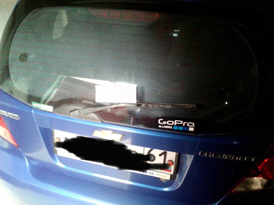 Новая наклейка)) спасибо GoPro за наклейку — Chevrolet Aveo 5-door (1G ...