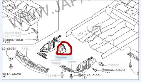 081466162H Болт NISSAN INFINITI | Запчасти на DRIVE2