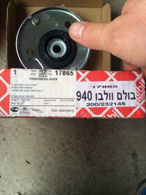 1387188 Комплект опоры амортизатора Volvo | Запчасти на DRIVE2