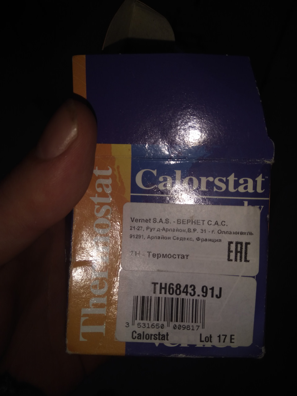 TH684391J Термостат с прокладкой CHRYSLER VOYAGER III-IV, MINI (R50-53 ...