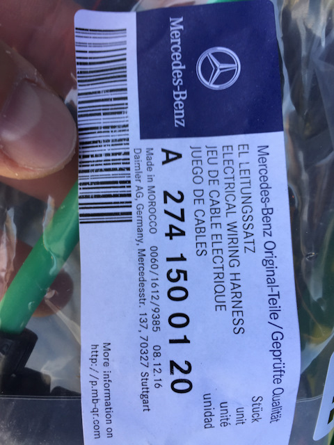 A2741500120 Электропроводка Mercedes | Запчасти на DRIVE2