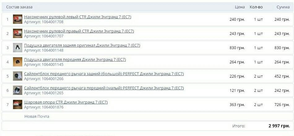 1064001148 Опора двигателя задняя GEELY | Запчасти на DRIVE2