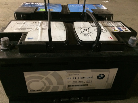 61216924023 Оригинальная акк.батарея BMW AGM BMW | Запчасти на DRIVE2