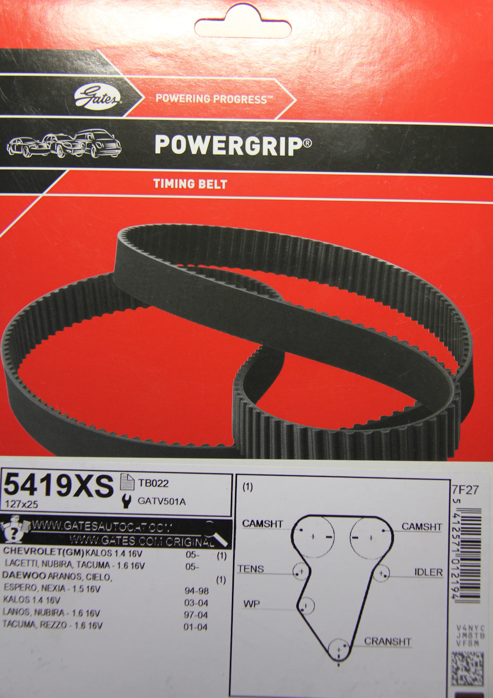 5419XS Ремень ГРМ GATES | Запчасти на DRIVE2