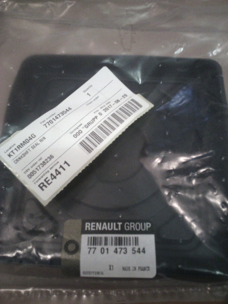 7701473544 Сальник коленчатого вала RENAULT | Запчасти на DRIVE2
