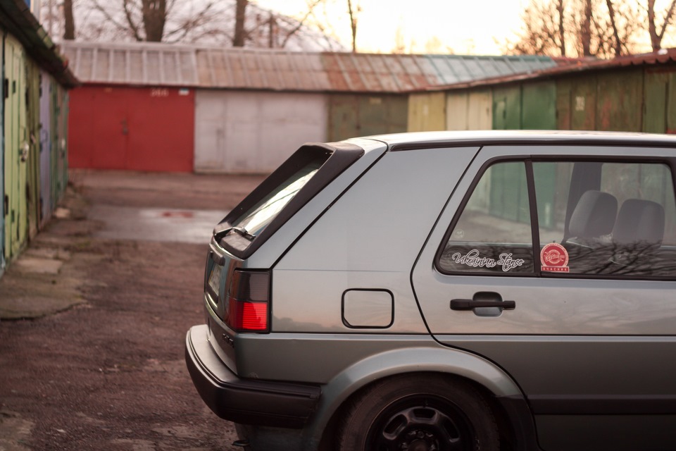 Votex spoiler установлен — Volkswagen Golf Mk2, 1,6 л, 1989 года | аксессуары | DRIVE2