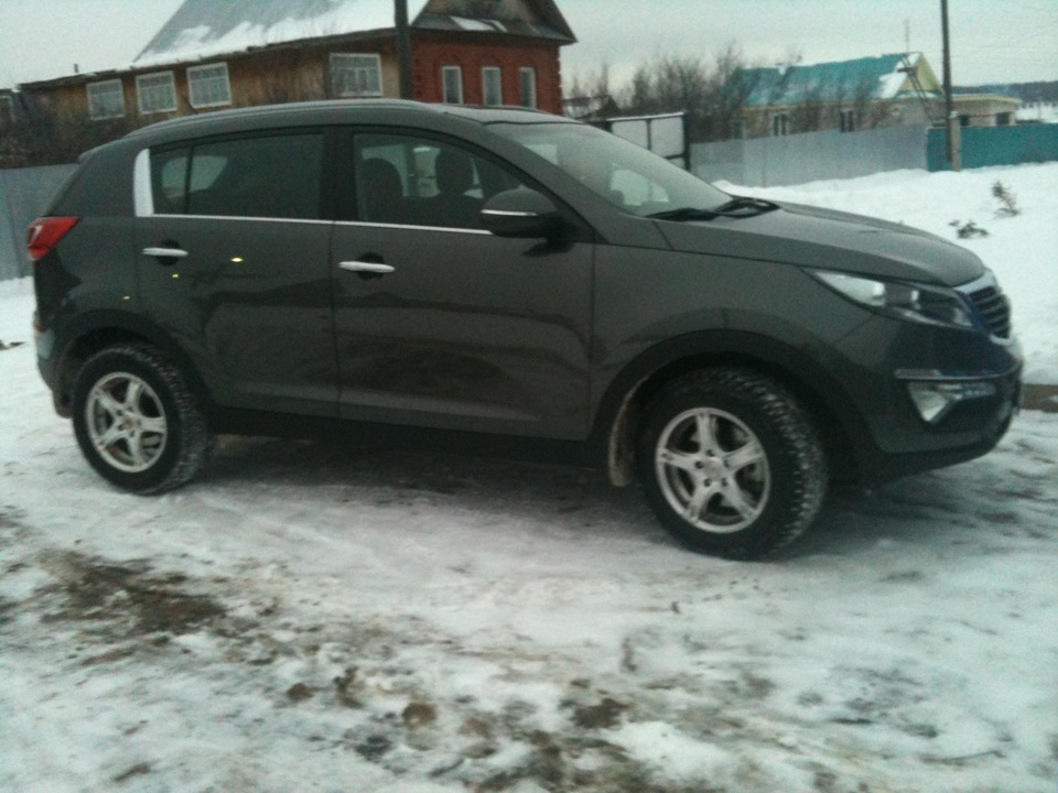 Зимние тапки — KIA Sportage (3G), 2 л, 2012 года | колёсные диски | DRIVE2