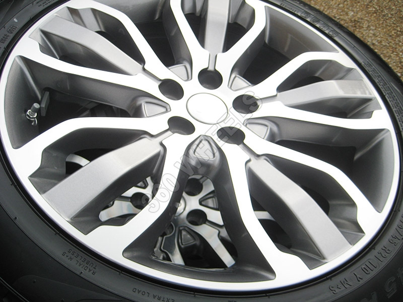 Genuine 2013 New Range Rover Sport 21" 5 Split Spoke Silver Diamoind ...