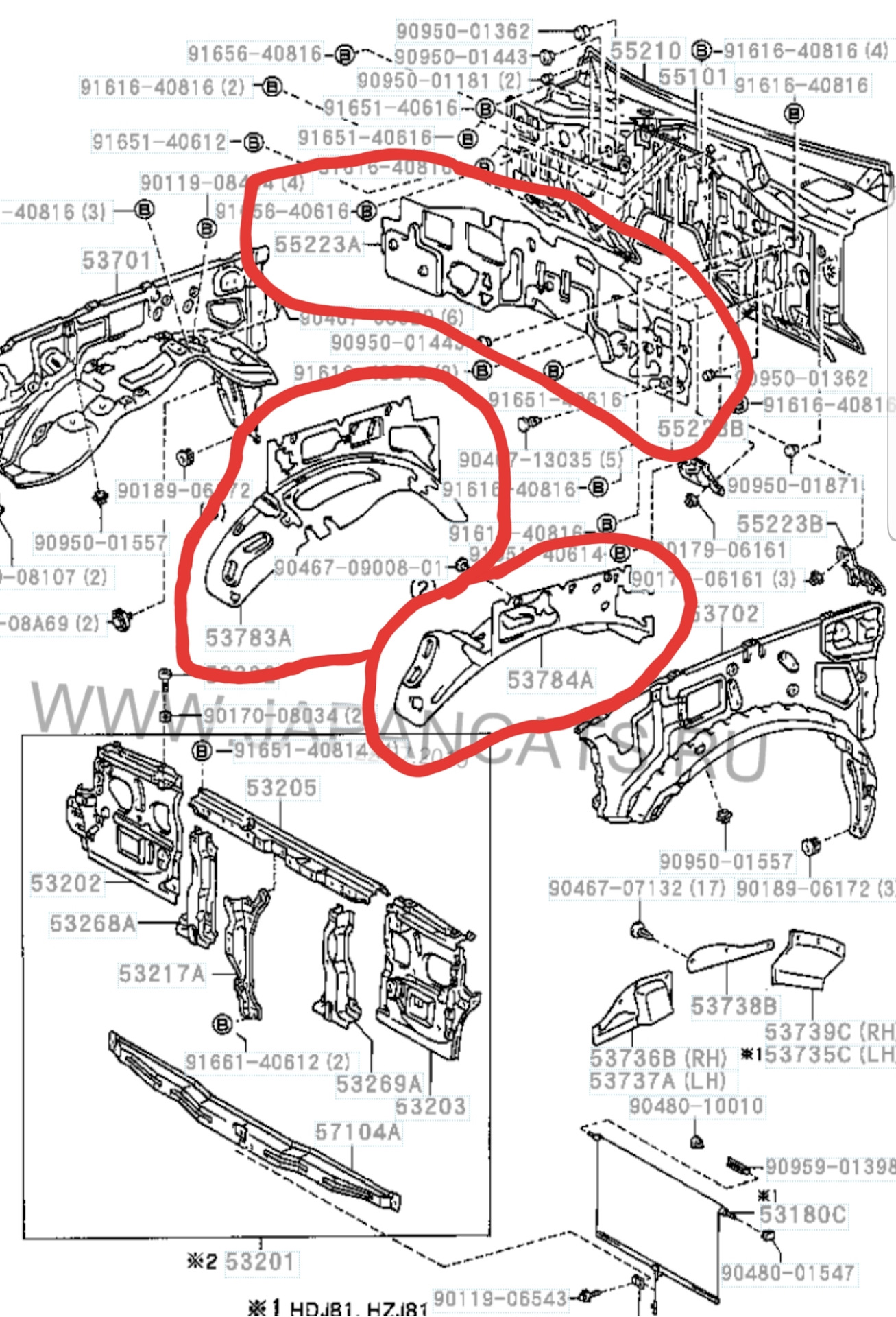 Вопрос по накладка подкапотного — Toyota Land Cruiser 80, 4,2 л, 1993 ...