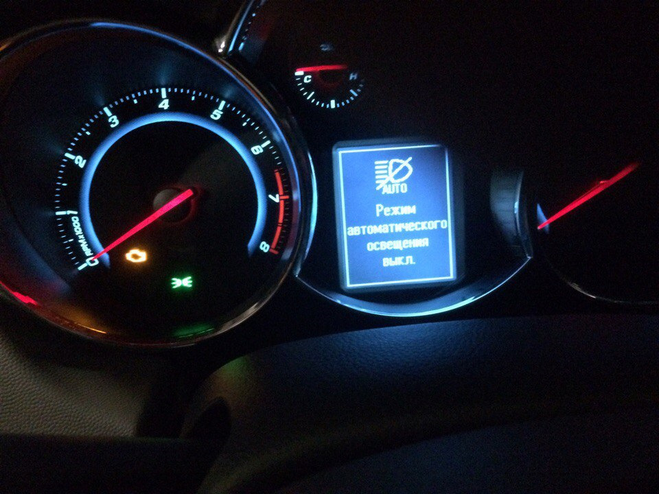 Установка штатного автосвета — Chevrolet Cruze (1G), 1,6 л, 2013 года ...
