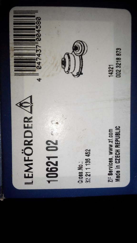 1062102 Bush, steering control arm LEMFORDER | Запчасти на DRIVE2