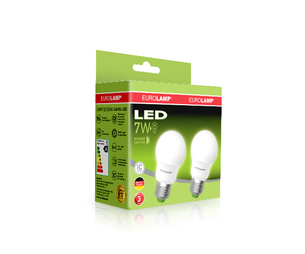 Промо-набор EUROLAMP LED Лампа A50 7W E27 4000K акция "1+1" — DRIVE2